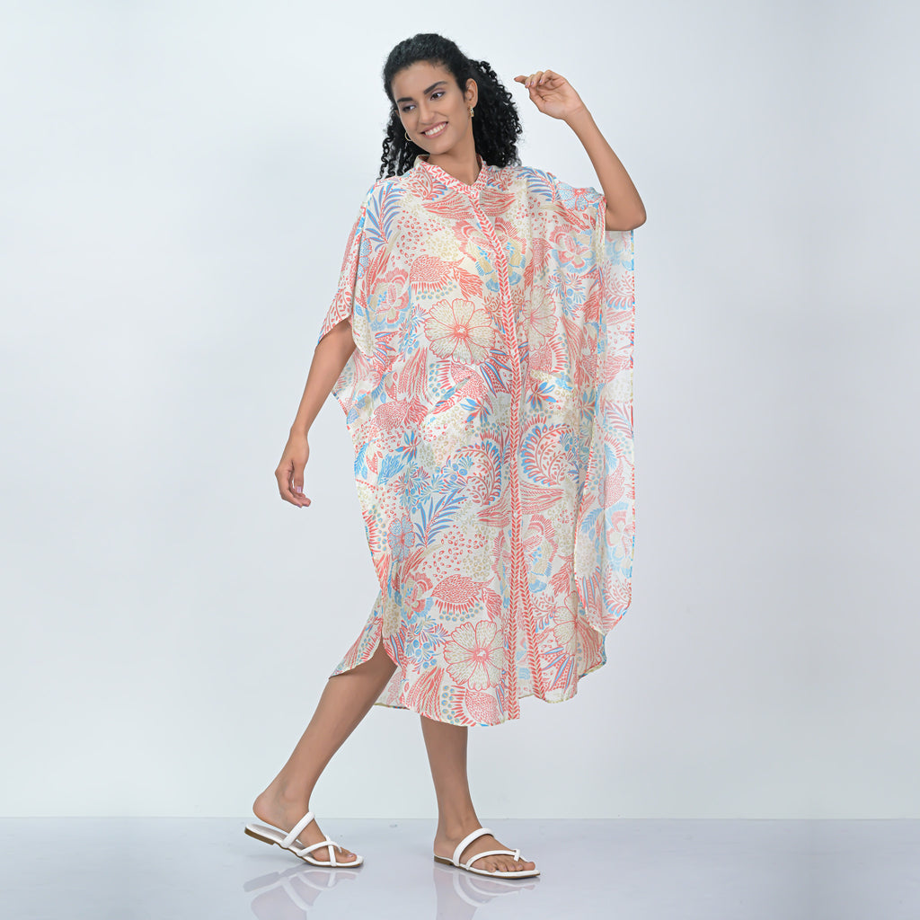 FLORET CAFTAN - RED – Vismaya